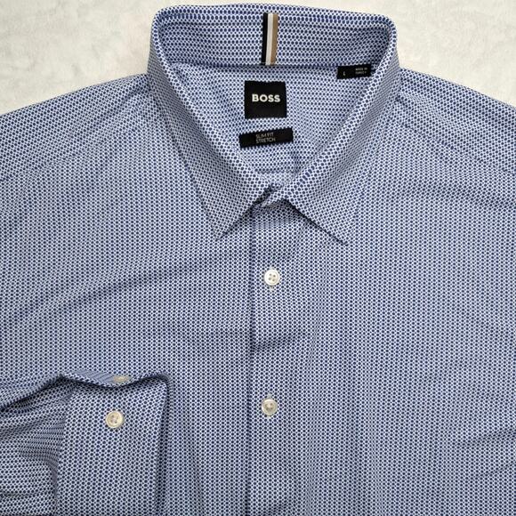Hugo Boss | Shirts | Boss Hugo Boss Slim Fit Stretch Button Down Shirt ...